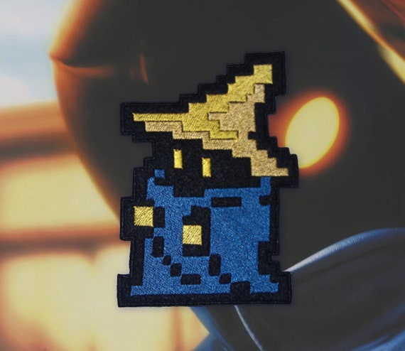 Black Mage XL 8 Bit Final Fantasy Shiny Metallic Embroidery - Etsy