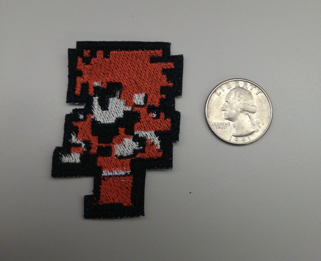 8 Bit Final Fantasy Fighter Shiny Metallic Embroidery Iron on Patch. - Etsy