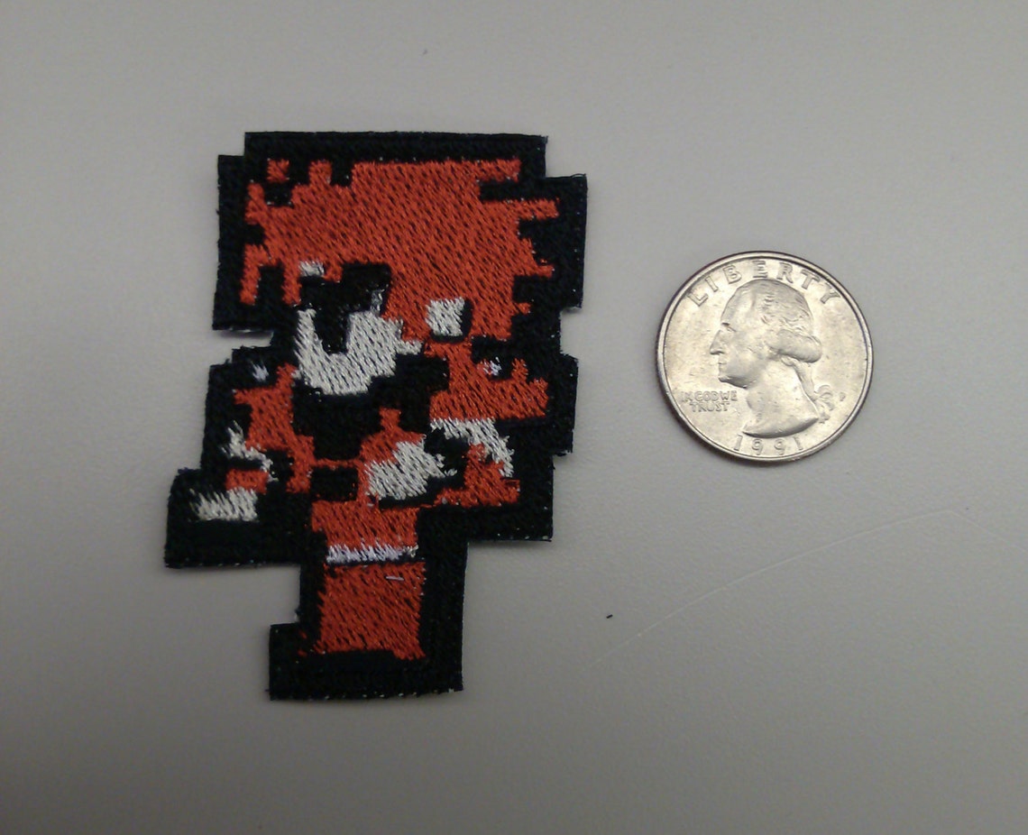 8 Bit Final Fantasy Fighter Shiny Metallic Embroidery Iron on - Etsy