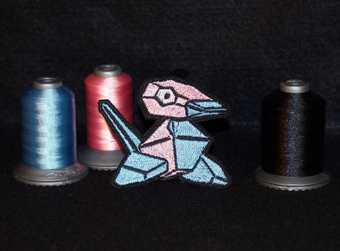 Porygon - Iron on Patch - Shiny Metallic Embroidered. Pokemon Patch. - Etsy