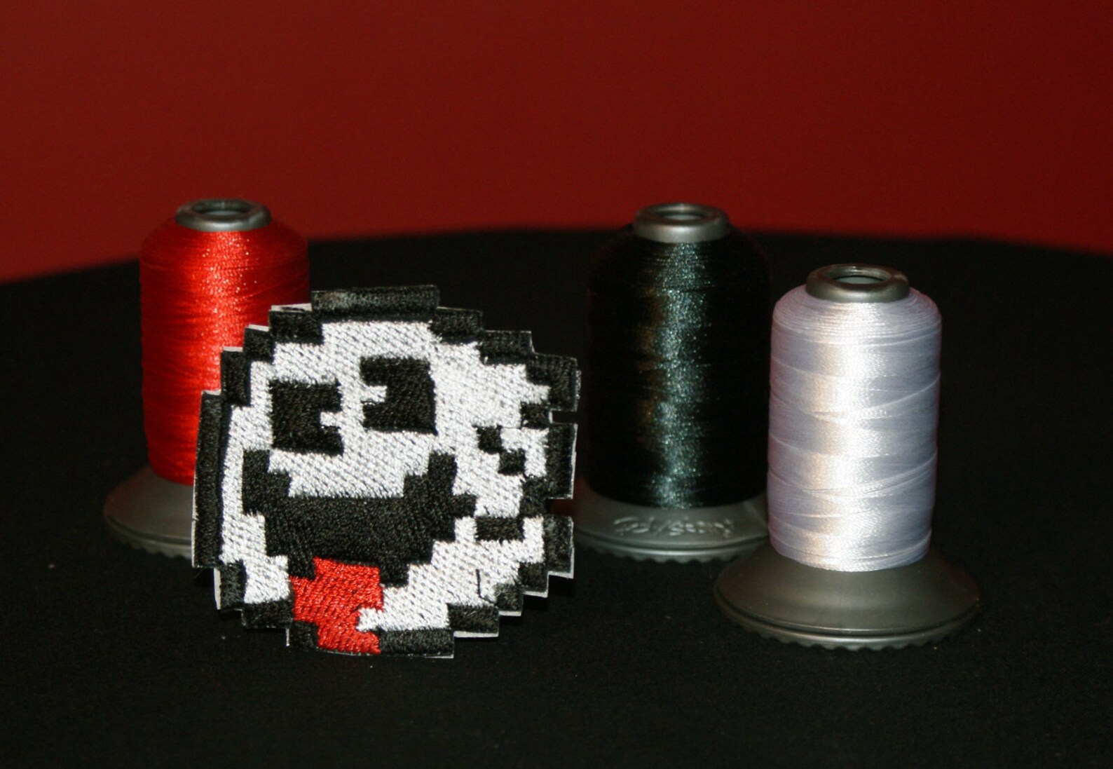 8 Bit Boo, Goofy Face, Shiny Metallic Embroidery Iron on Patch. Super ...
