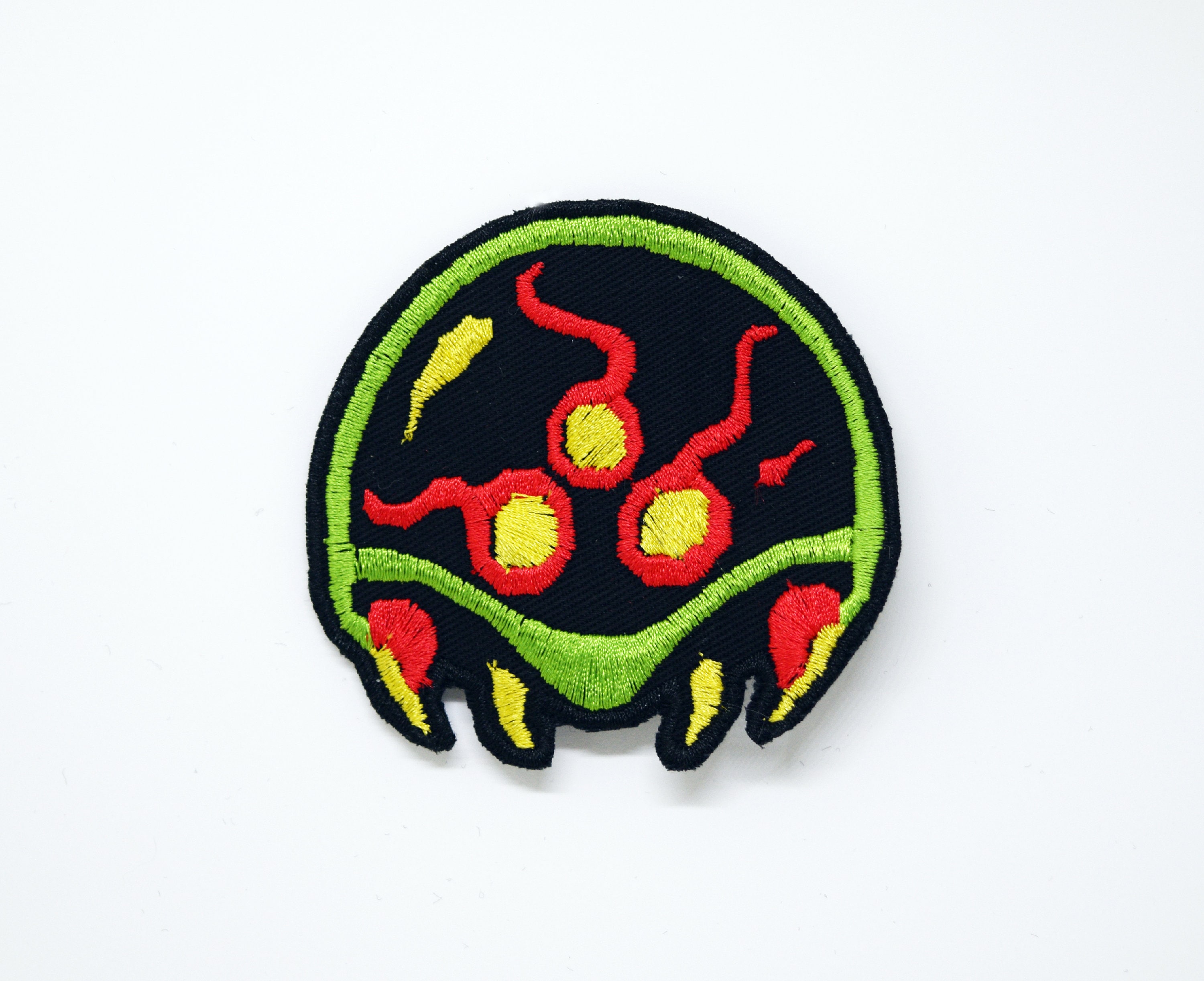Metroid - Iron on Patch - Shiny Metallic Embroidered. - Etsy