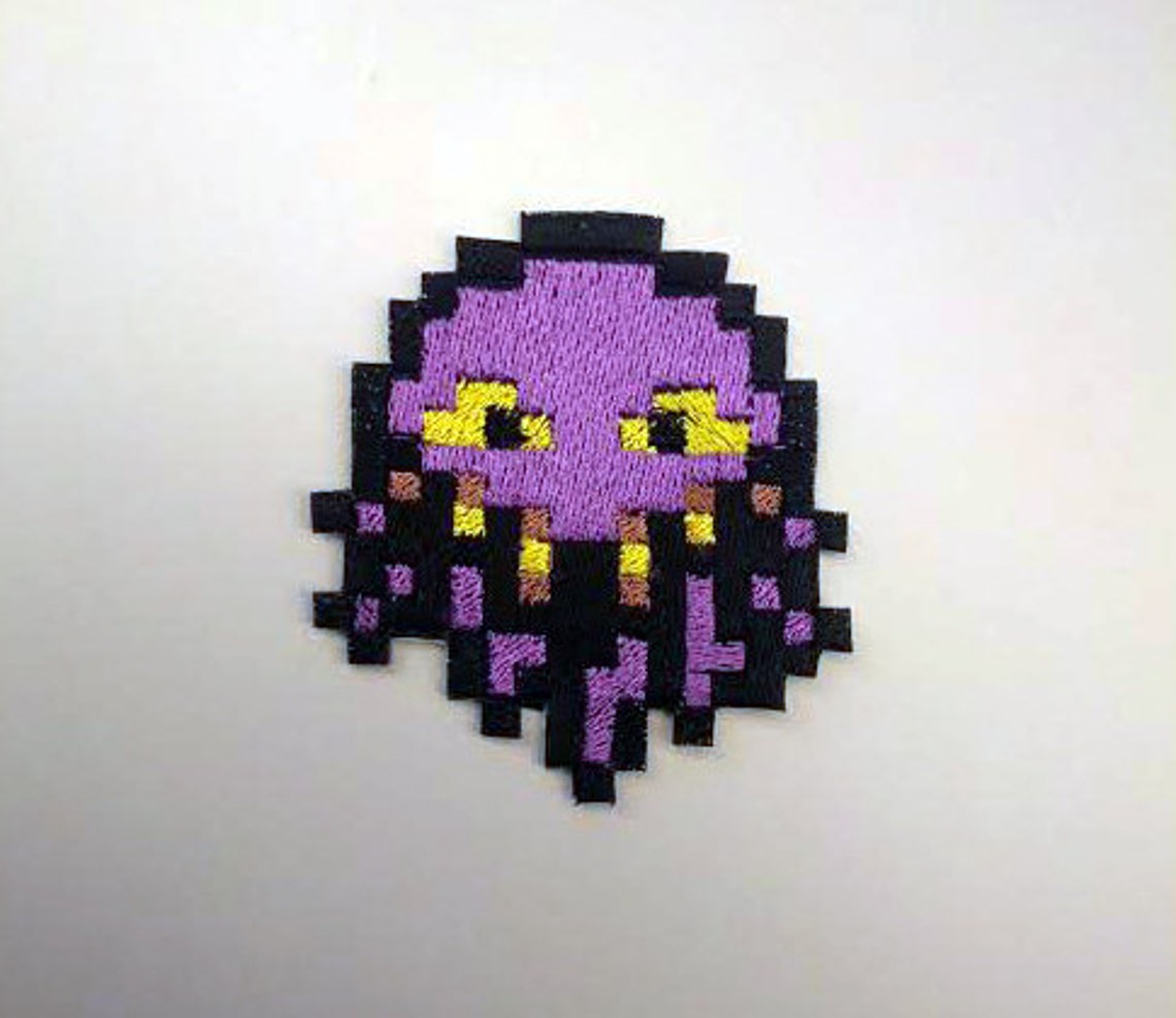 Pixel Art Final Fantasy 3 6 VI Ultros Shiny Metallic Embroidery Iron on ...