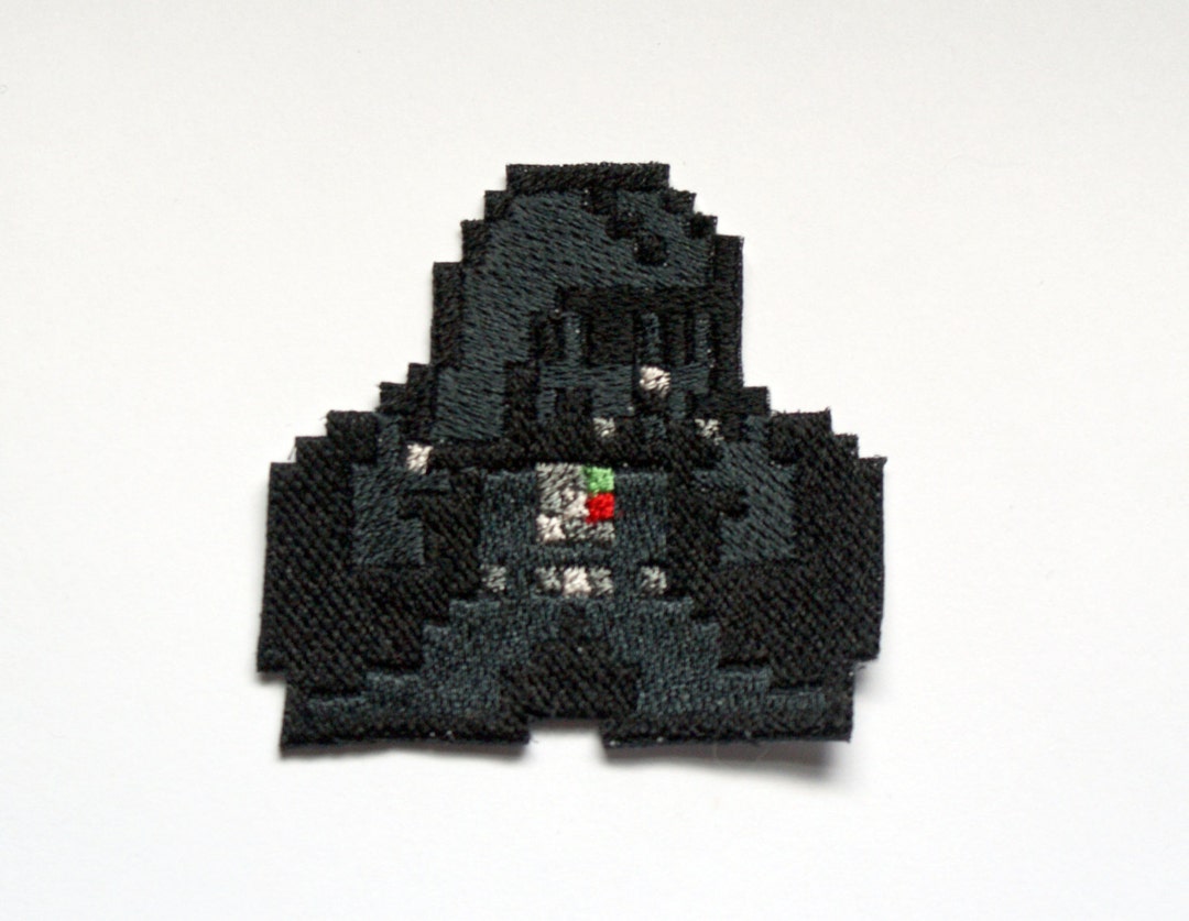 Darth Vader Patch Pixel Art Star Wars Shiny Metallic Embroidered Iron ...