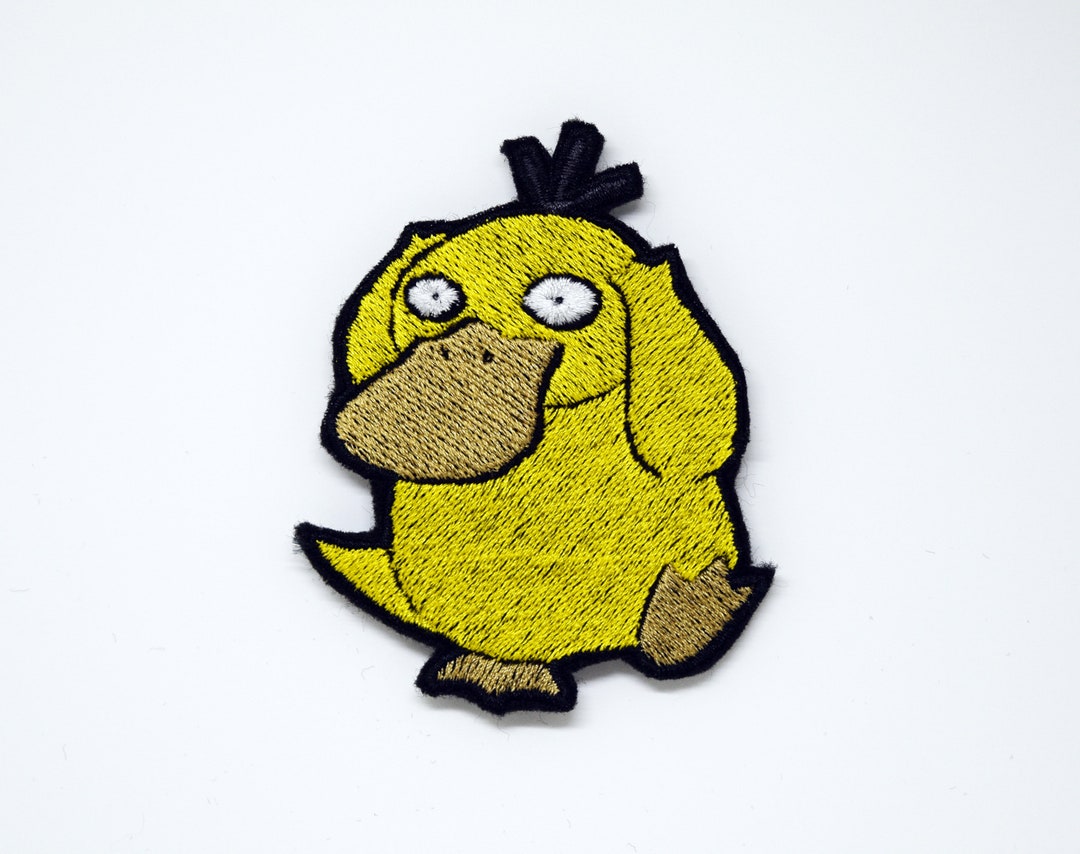 Psyduck - Iron on Patch - Shiny Metallic Embroidered. Pokemon Patch. - Etsy