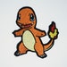 Charmander Iron on patch Shiny Metallic Embroidered. | Etsy