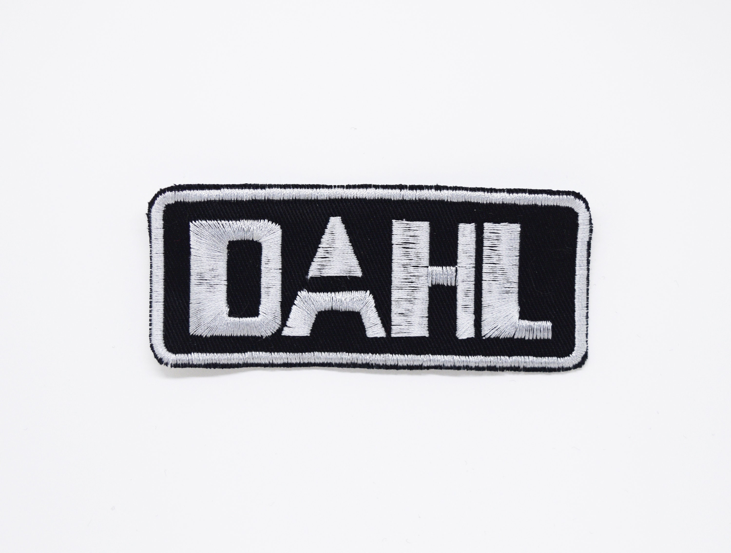 Dahl Logo Iron on patch Shiny Metallic Embroidery. | Etsy