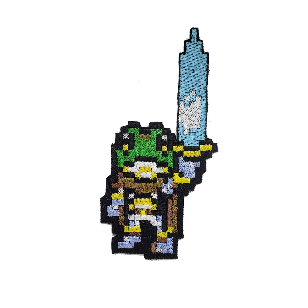 Frog Aka Glenn Patch - Chrono Trigger Inspired Pixel Art Iron on Patch ...