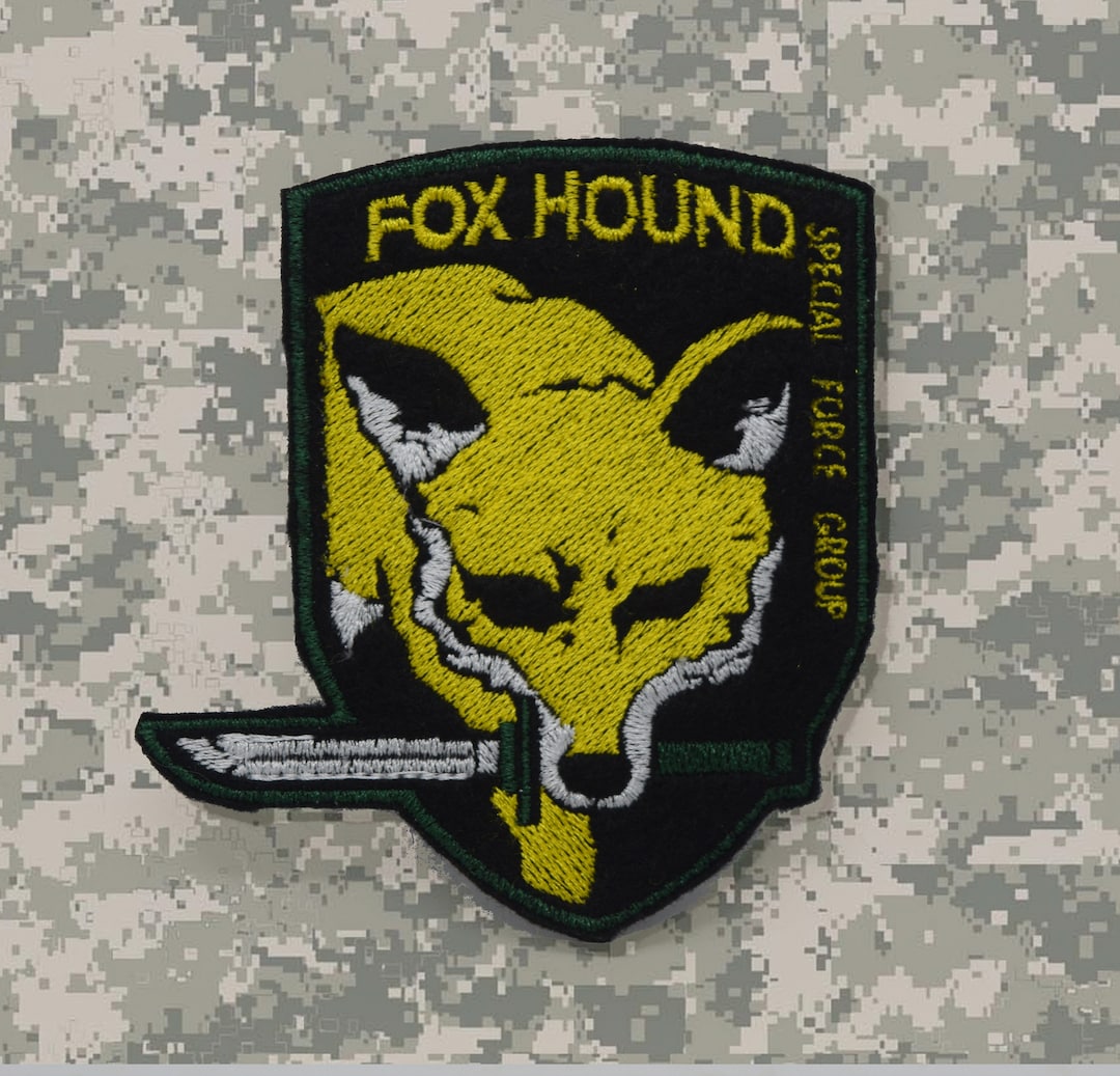 Fox Hound Shiny Metallic Embroidery Patch. Metal Gear Solid Iron on ...