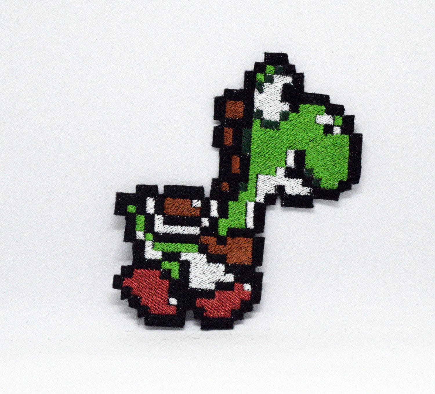 Yoshi Iron on patch Shiny Metallic Embroidered. | Etsy