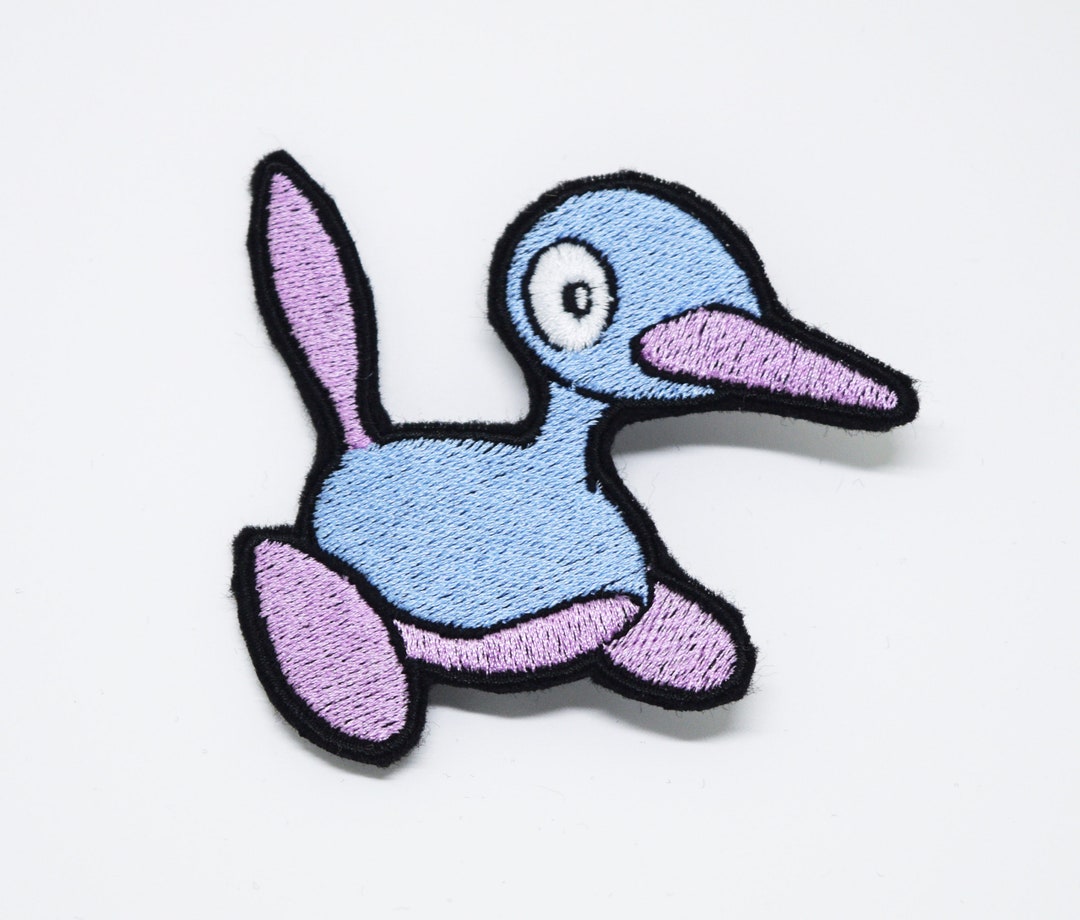 Porygon 2 - Shiny Colorway - Metallic Embroidery Iron on Patch. Pokemon ...