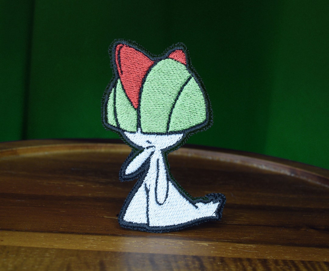 Ralts - Iron on Patch - Shiny Metallic Embroidered. Wall Decor. Pokemon ...