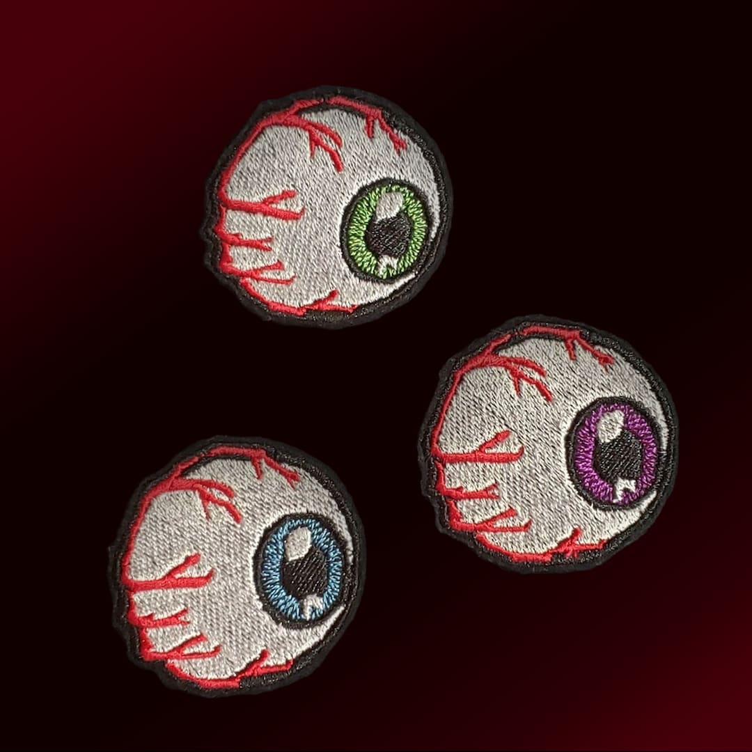Spooky Evil Eyeball Iron on Patch - Embroidered - Etsy