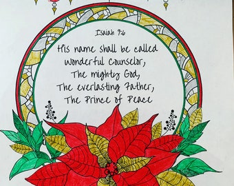 Bible Verse Coloring Page Isaiah 9:6 Printable Bible Verse Coloring ...