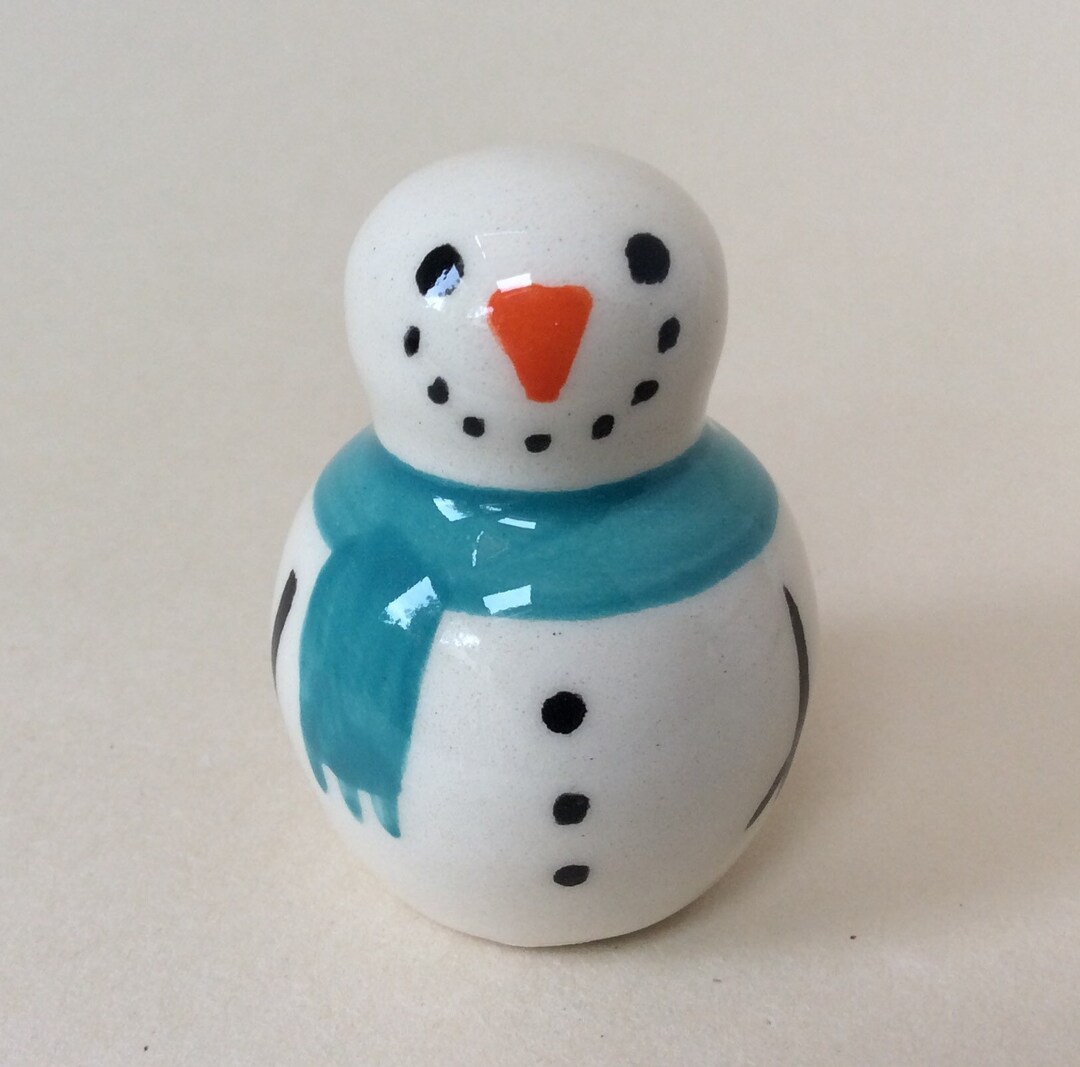 Snowman Handmade Pottery Gift. Each Piece is Thrown on the Potters ...
