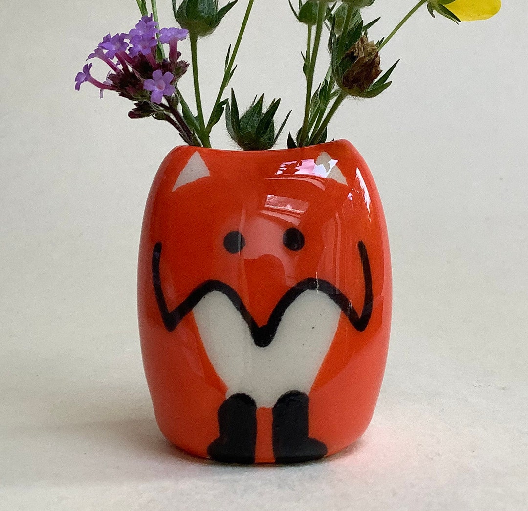 Fox Pottery Bud Vase. Each Piece is Thrown on the Potters Wheel, Hand ...