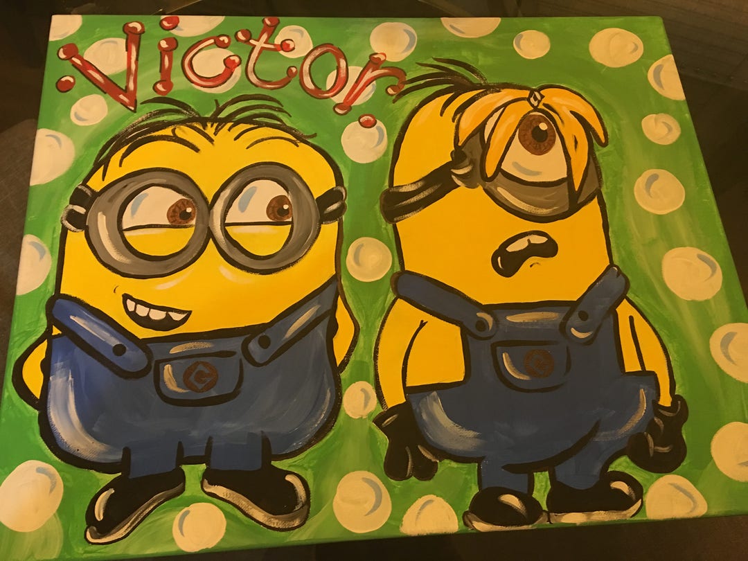 Minion Hand Painted Room Sign 8"x12" - Etsy