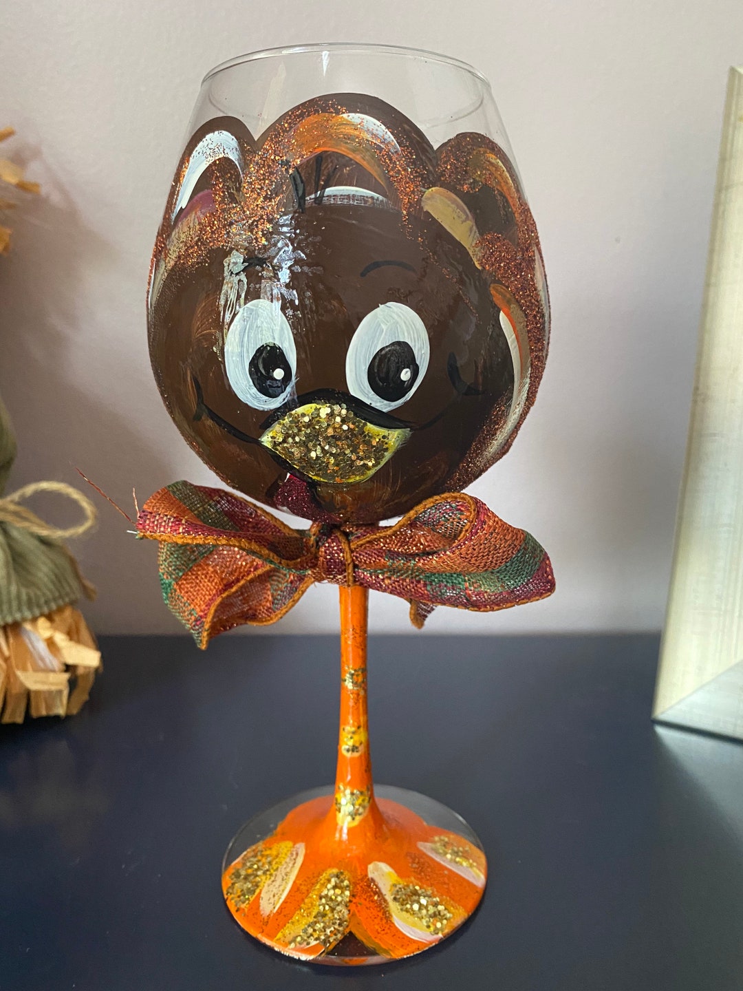 Set of Eight,thanksgiving Turkey Glasses. - Etsy