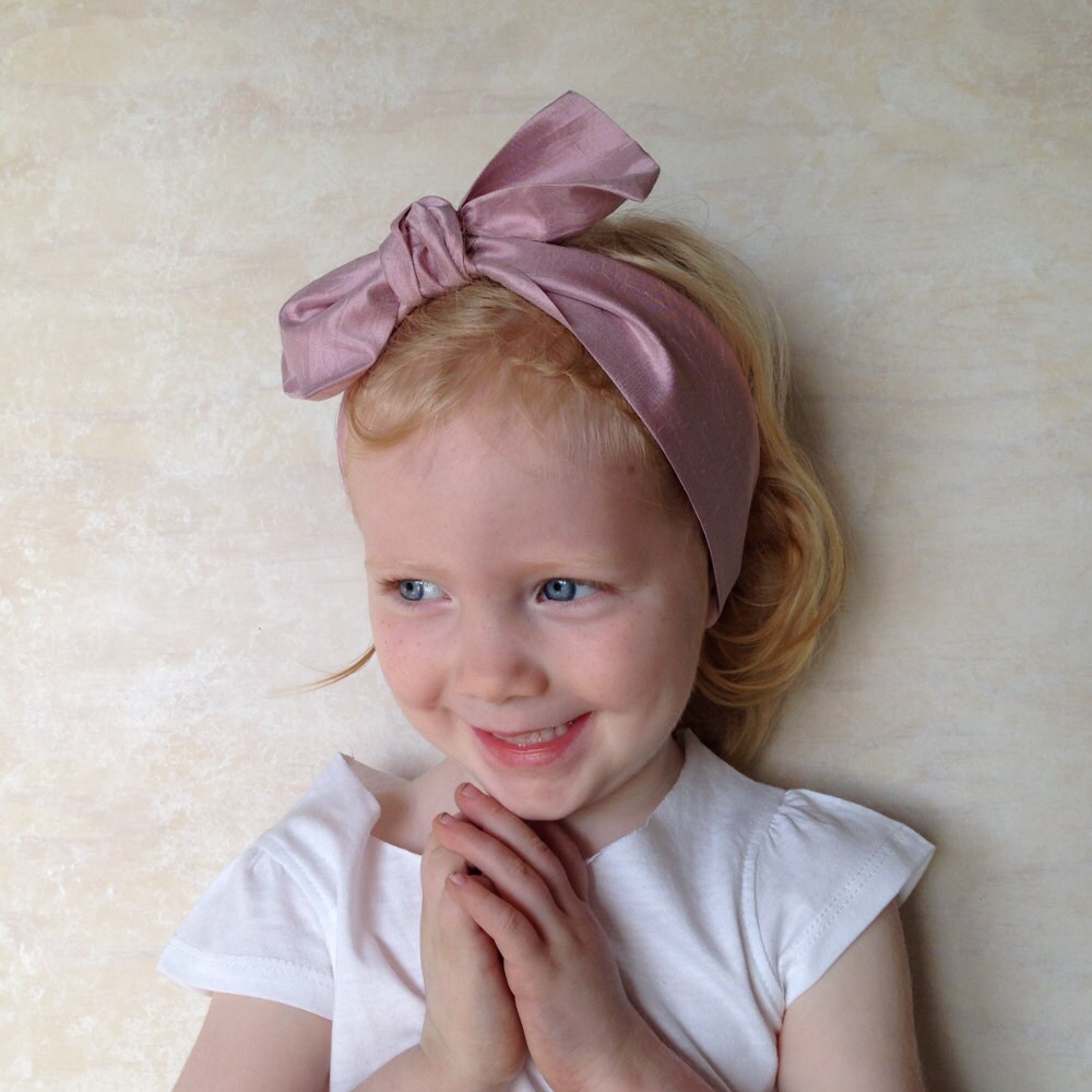 Girls Head Wrap Scarf in Lilac Crushed Silk - Etsy