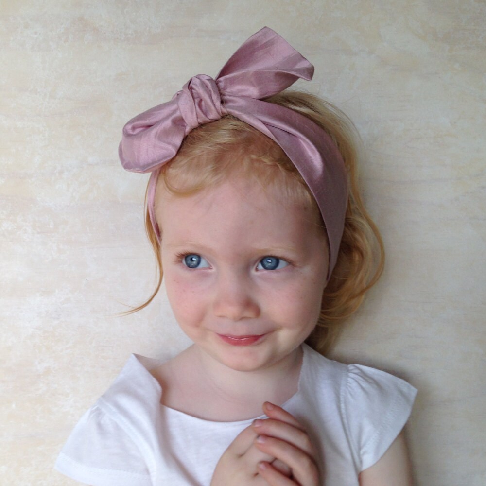 Girls Head Wrap Scarf in Lilac Crushed Silk - Etsy