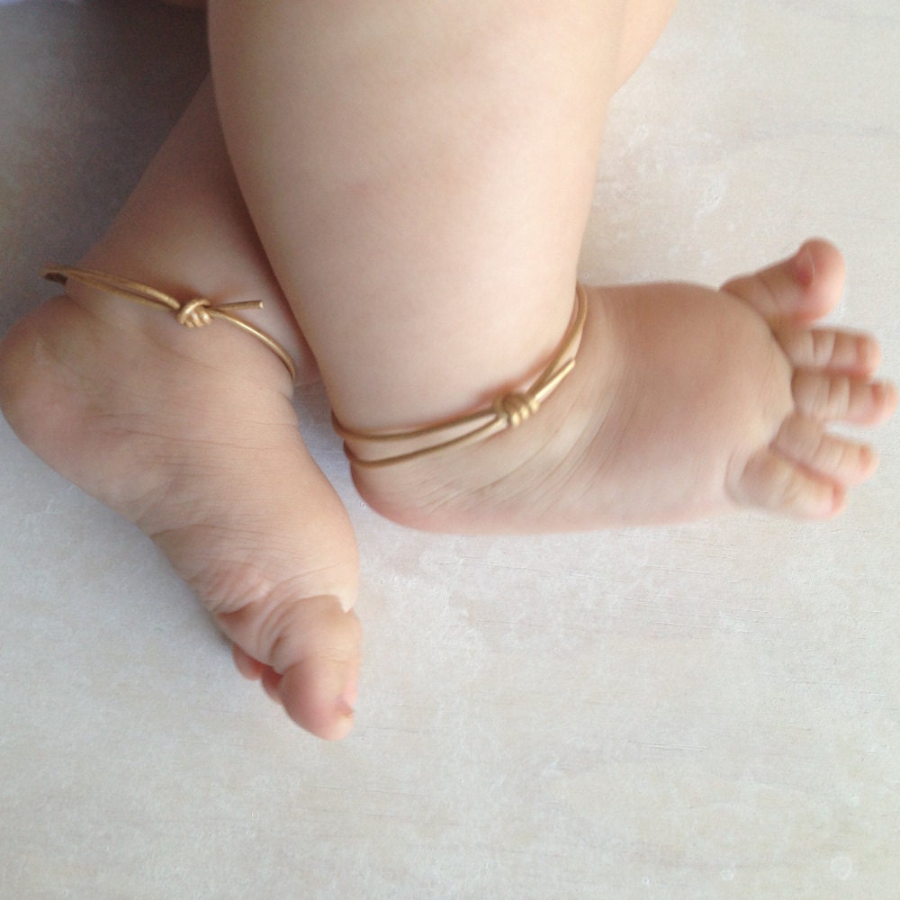Golden Baby Anklet Cuffs - Etsy