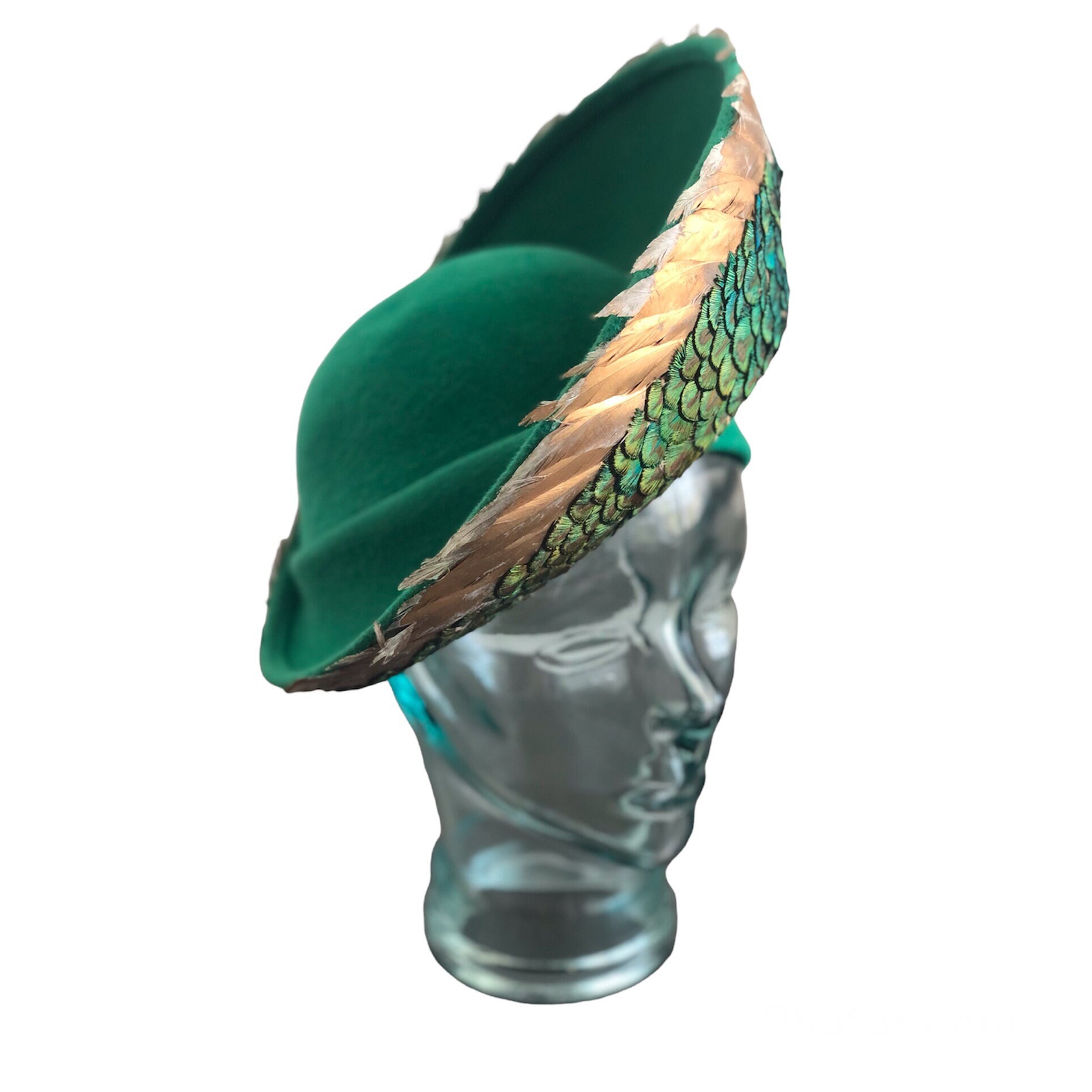 Rare Peacock Feather Jack Mcconnell Red Feather Hat, Vintage Feather ...