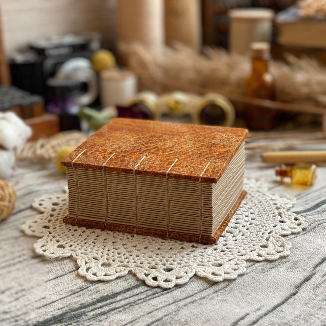 Rust Orange 500 Pages Chunky Hand-bound Notebook, Small Thick Handmade ...