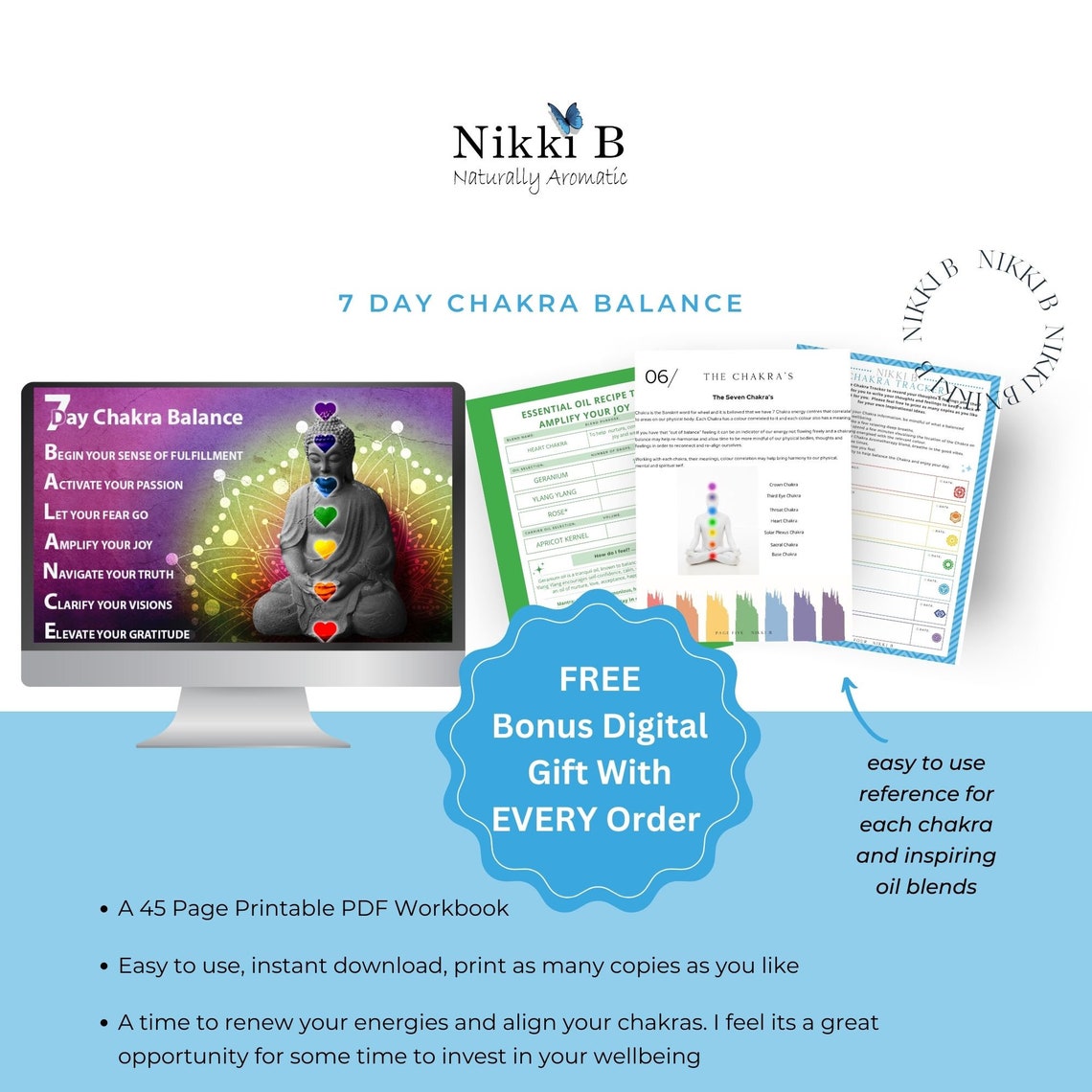 Balance Your Chakras and Find Harmony With the Nikki B Chakra Workbook ...