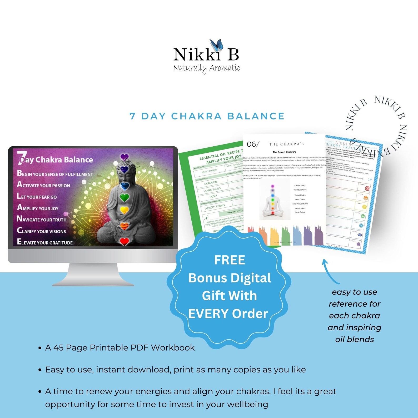 Balance Your Chakras and Find Harmony With the Nikki B Chakra Workbook ...