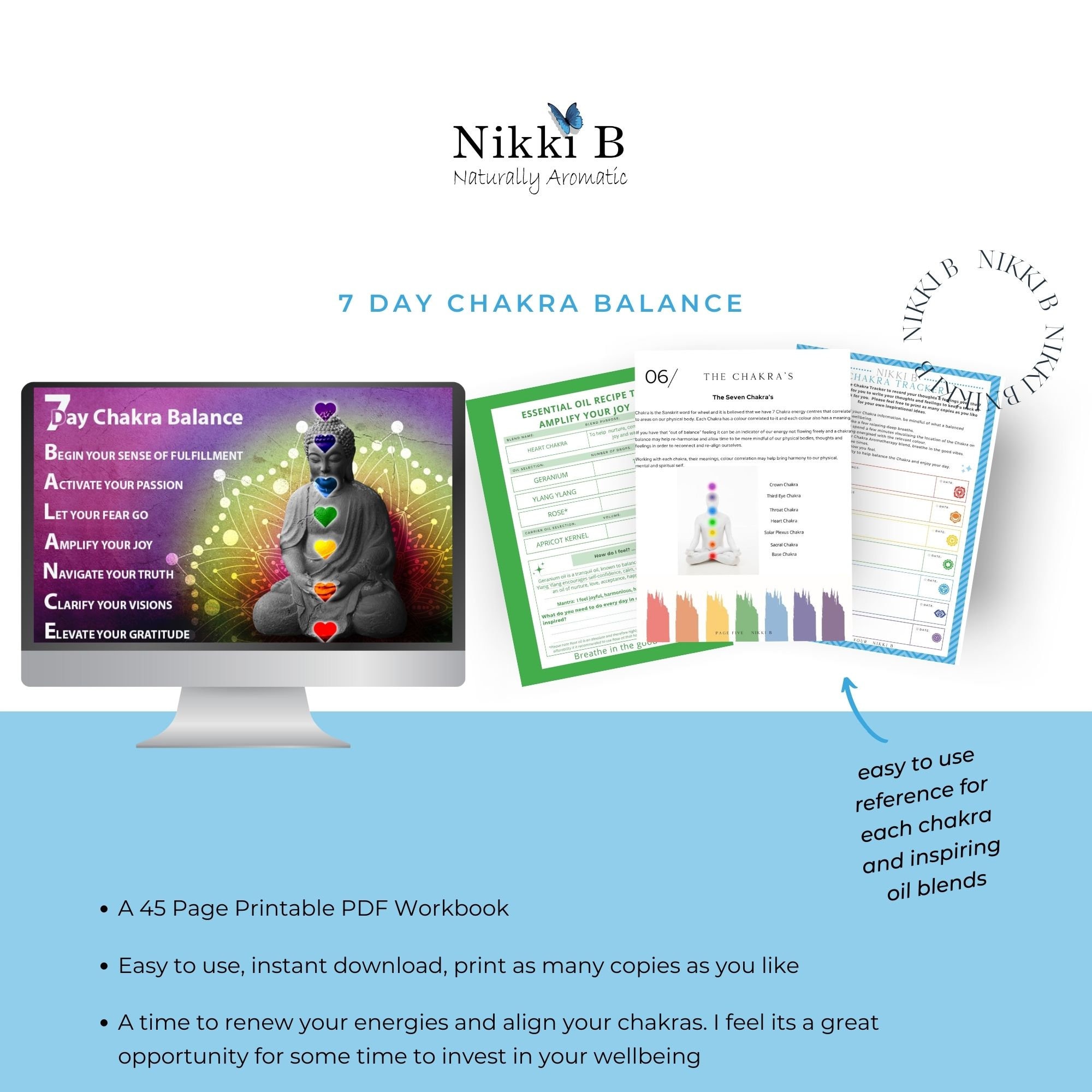 Balance Your Chakras and Find Harmony With the Nikki B Chakra Workbook ...