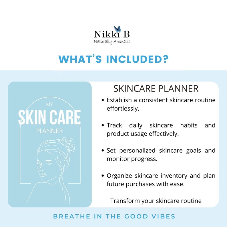 Skincare Tracker & Planner Radiant Skin, Instant PDF. Stay Organized ...