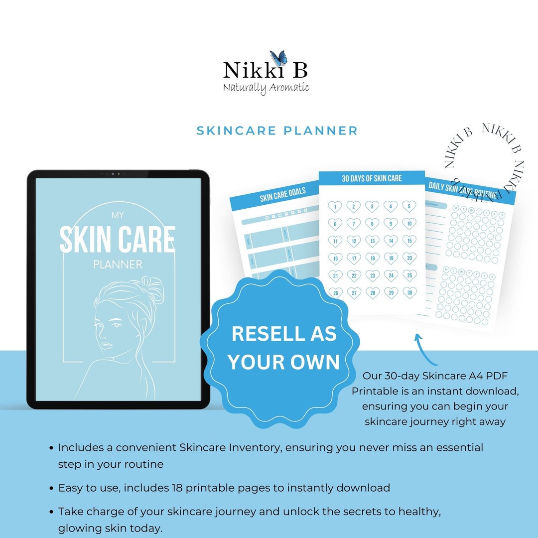Skincare Tracker & Planner Radiant Skin, Instant PDF. Stay Organized ...