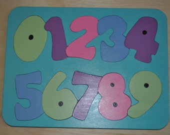 Number Puzzle Pieces | Etsy