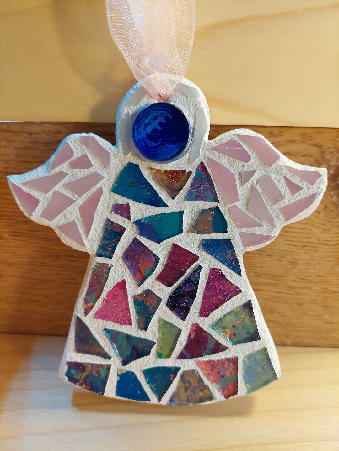 Multi-colored Mosaic Angel, Glass Mosaics, Mini Mosaic Tiles, Wall ...