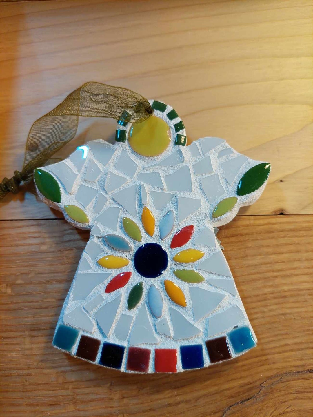 Multi-colored Mosaic Angel, Glass Mosaics, Mini Mosaic Tiles, Wall ...