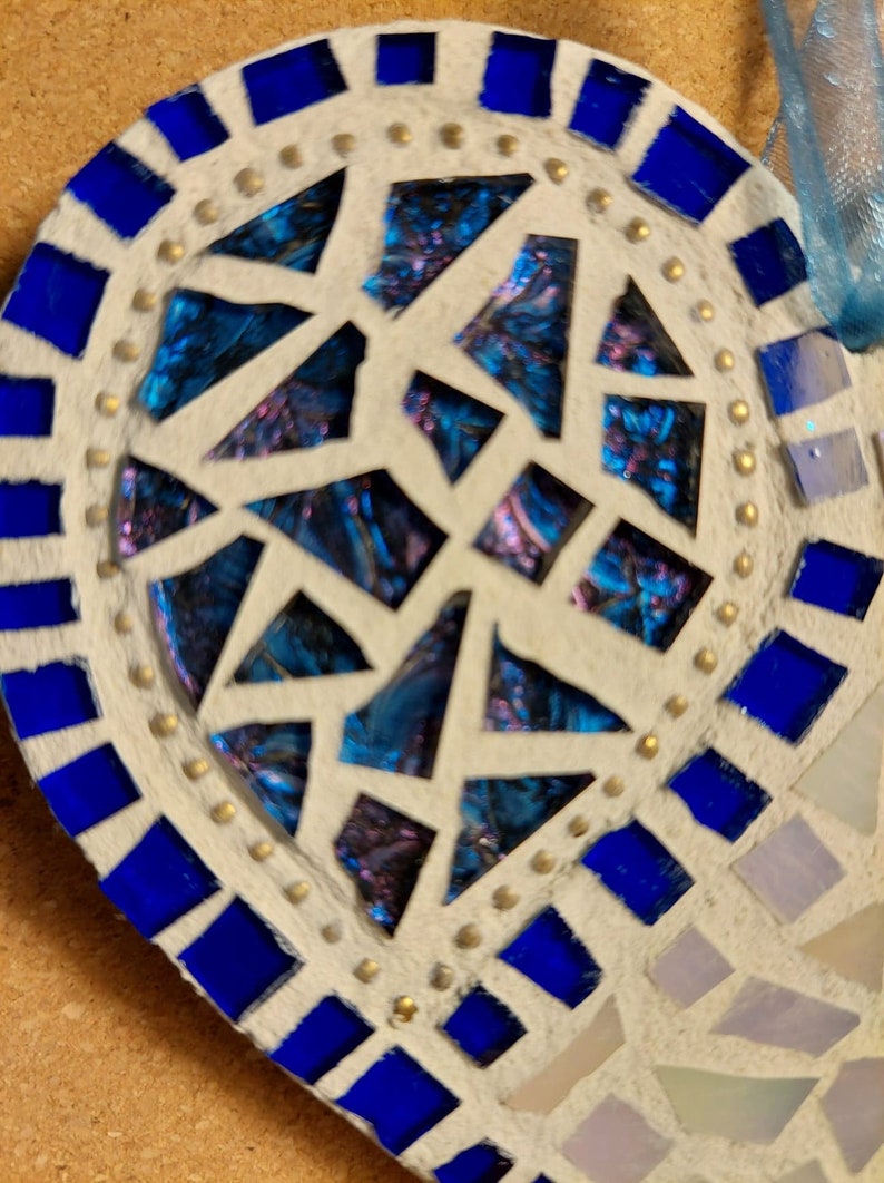 Mosaic Heart Glass Mosaics Mini Mosaic Tiles Vintage - Etsy