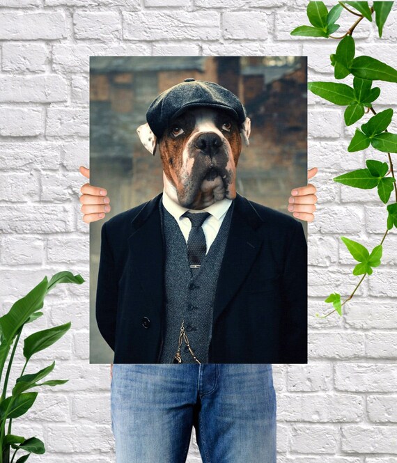 THE GANGSTER Custom Pet Portrait | Etsy UK
