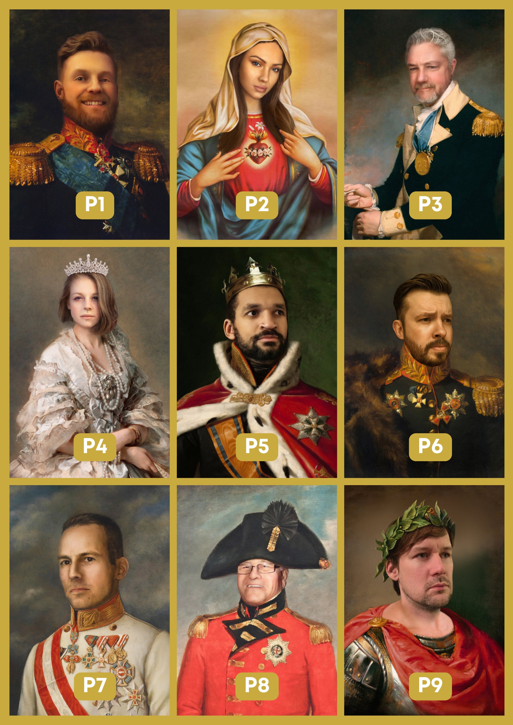 Personalised Historical Portrait Custom Artwork Historical - Etsy UK