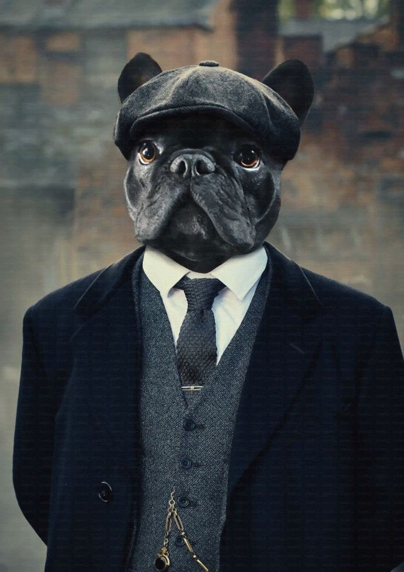 THE GANGSTER Custom Pet Portrait - Etsy UK