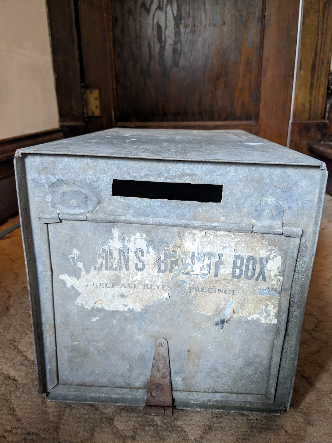 Vintage Women's Ballot Box Galvanized Industrial Decor - Etsy