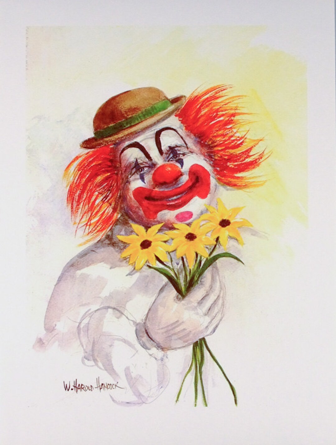 CLOWN ART Clowns Clown Print Clown Poster Smiling Clown - Etsy