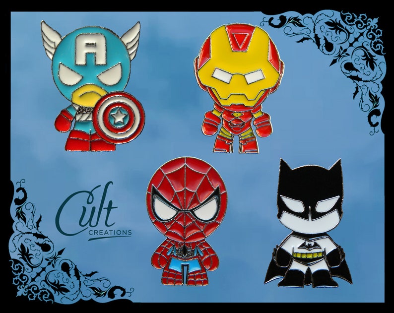 Marvel and Superheroes Metal & Enamel Pins / Pin Badges Choose | Etsy UK