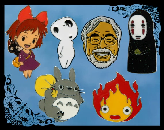 Studio Ghibli metal & enamel pins / pin badges Miyazaki | Etsy