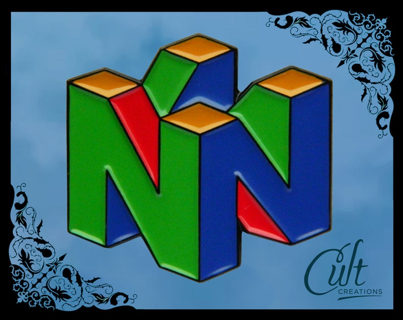 N64 Logo & Legend of Zelda Link With Cuccos Metal and Enamel - Etsy