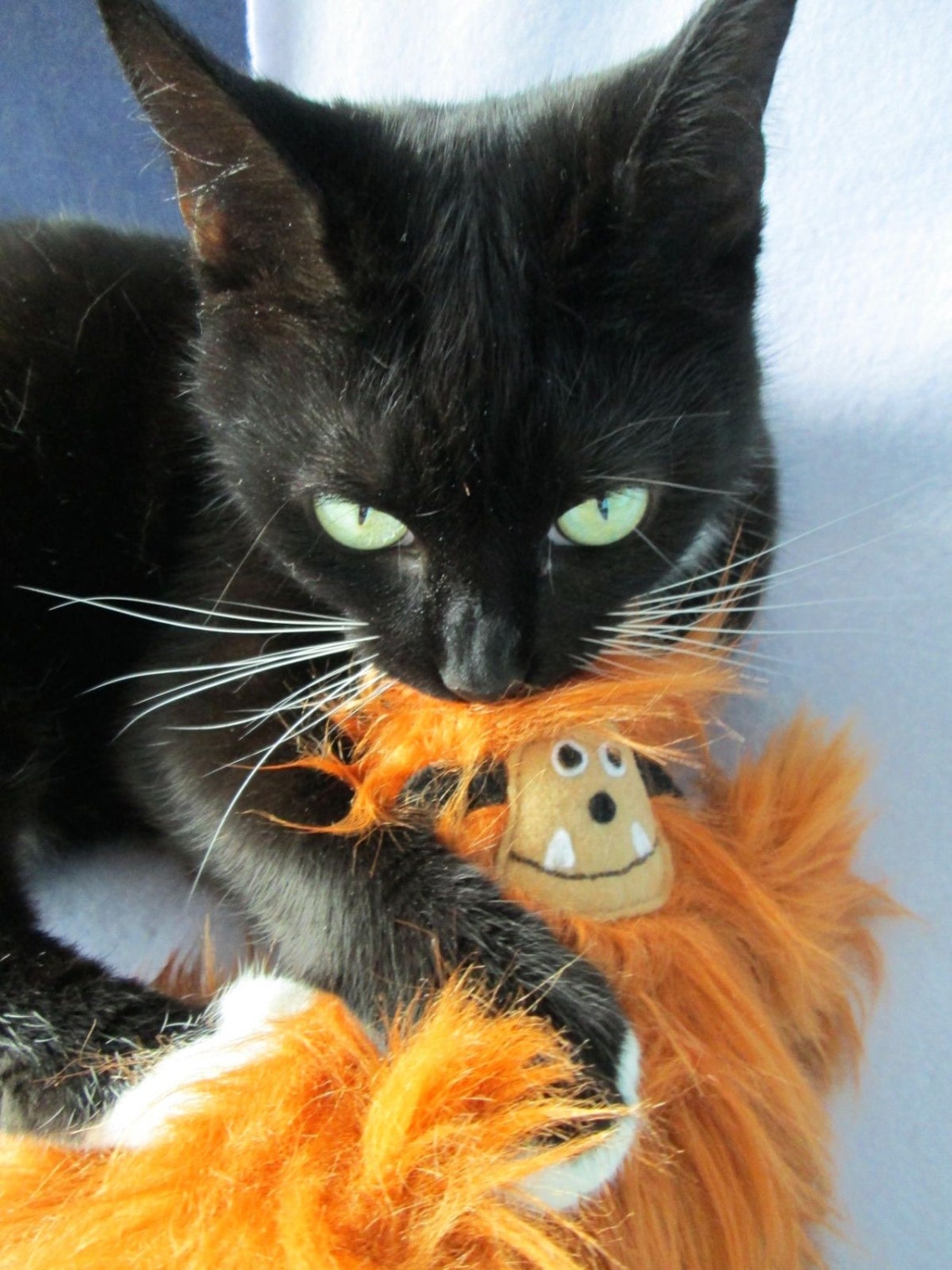 Giant Furry Monster Catnip Cat Toy | Etsy