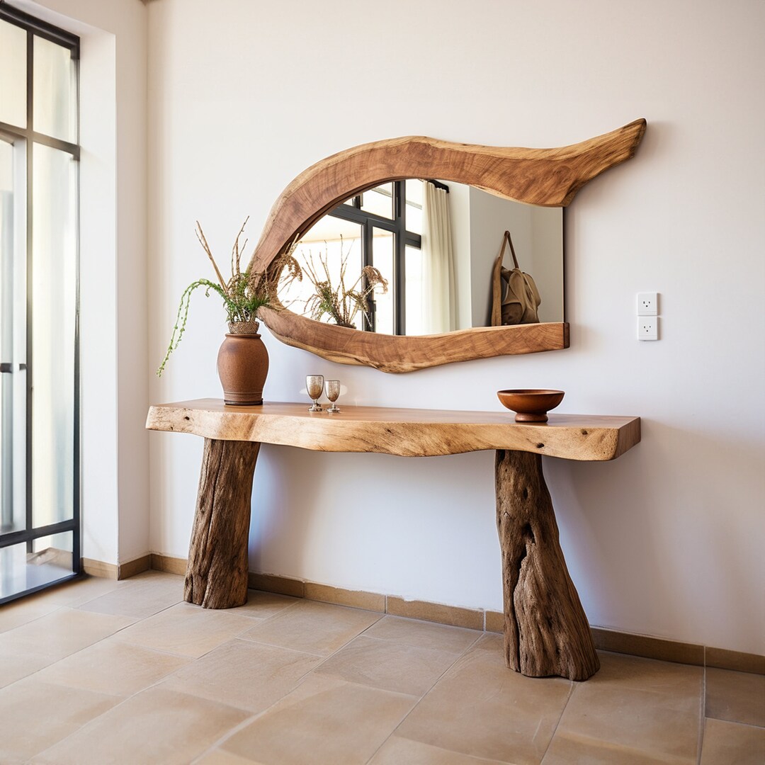 Rustic Side Table Console Table Modern Farmhouse Narrow Side Table ...