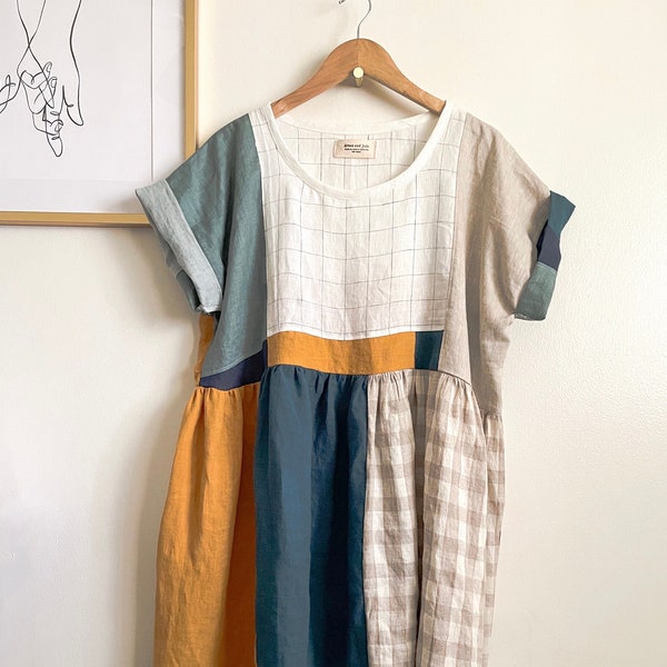 Patchwork Dress Pattern - Etsy