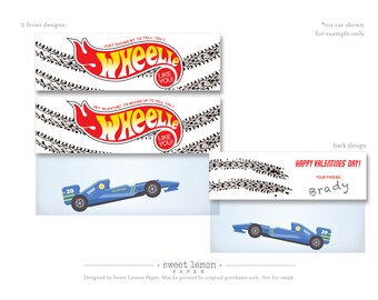 Race Car Valentine - Etsy