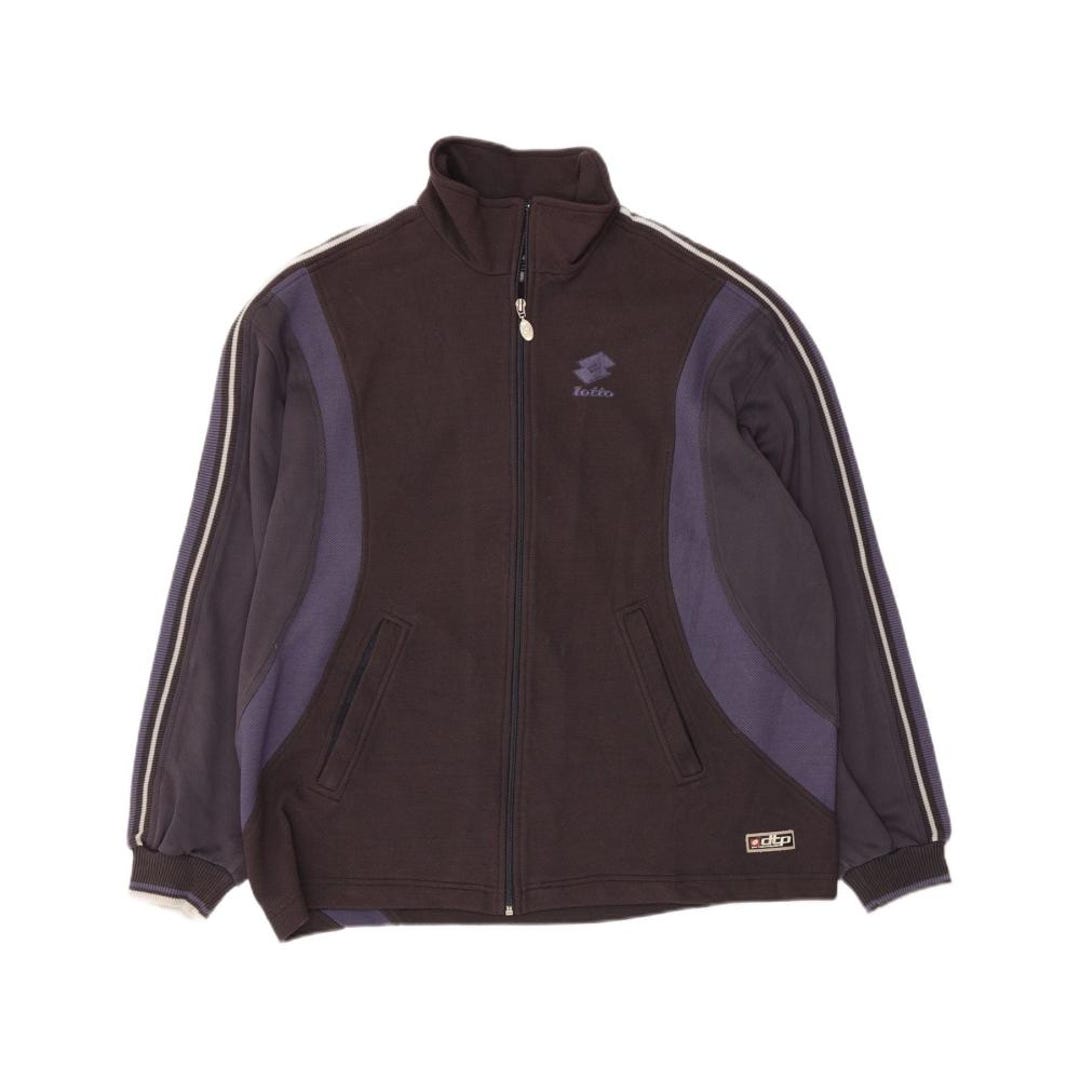 Lotto Mens Tracksuit Top Jacket UK 40/42 Large Black Colourblock ...