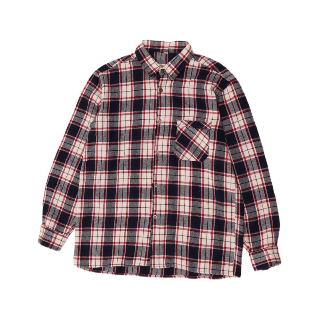 Vintage Mens Checked Flannel Shirt Medium Navy Blue - Etsy